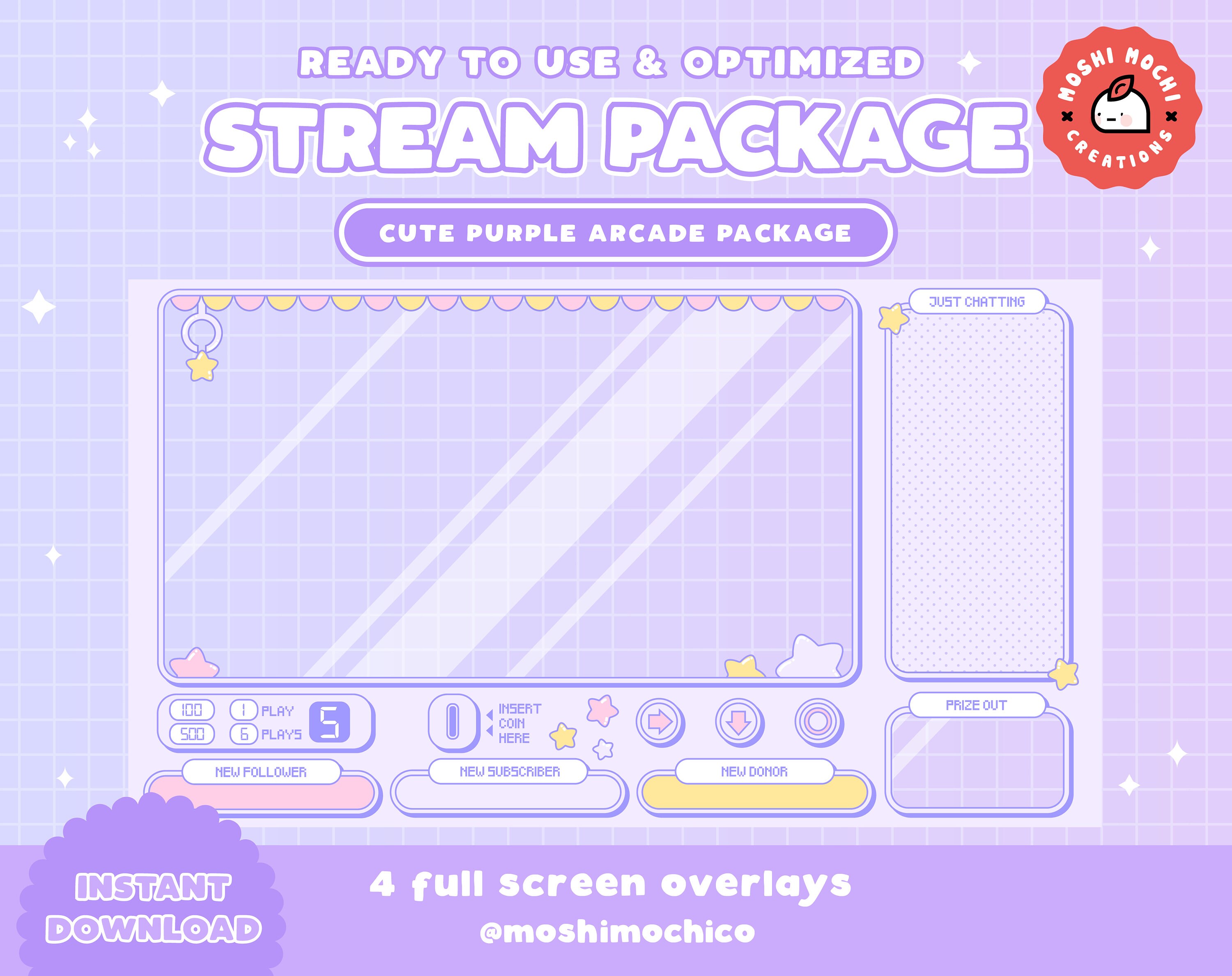 Twitch Overlay Package / Arcade Crane Machine Overlay Set / | Etsy
