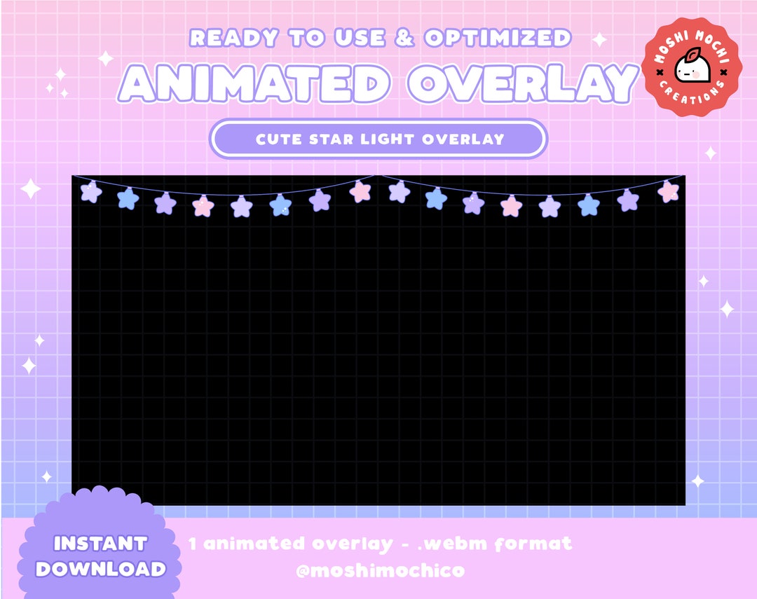 Animated Twinkle Light Overlay / Pastel Star Lights / Cute Aesthetic ...