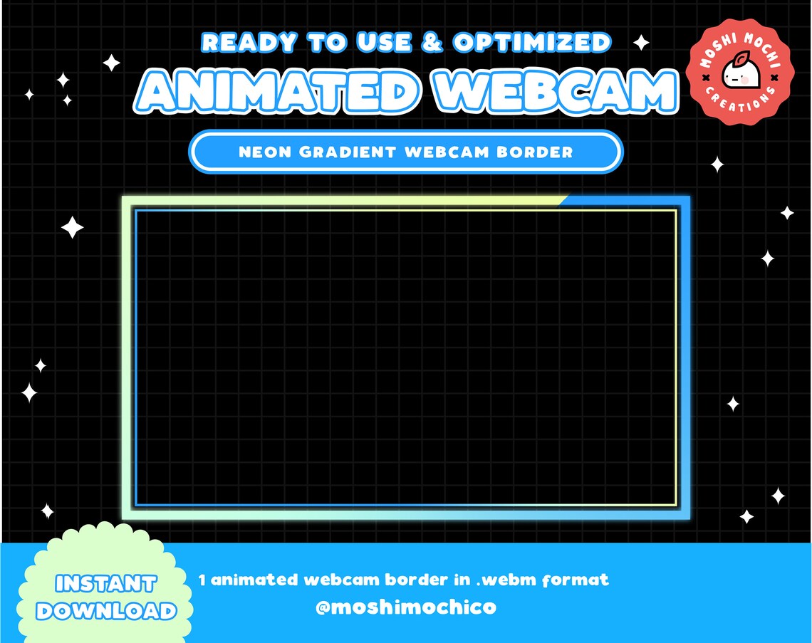 Animated Neon Webcam Border for Streaming / Camera Overlay / - Etsy