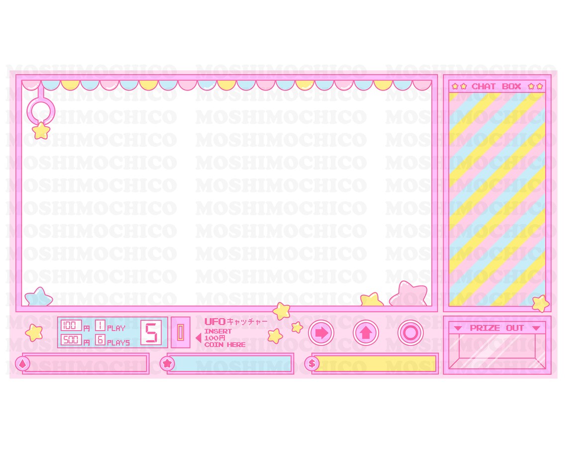 Twitch Cute Arcade Crane Machine Overlay / Streamer Graphics / Kawaii ...