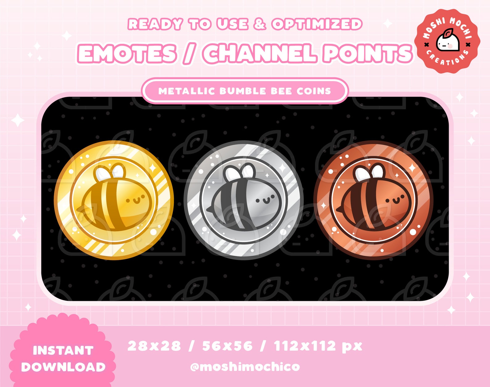 Twitch Bee Channel Point / Emote / Coin / Badges / Kawaii / Streamer ...