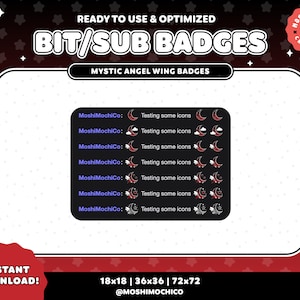 Twitch Sub Badges / Bit Badges / Dark Mystic Sparkle Moon Collection ...