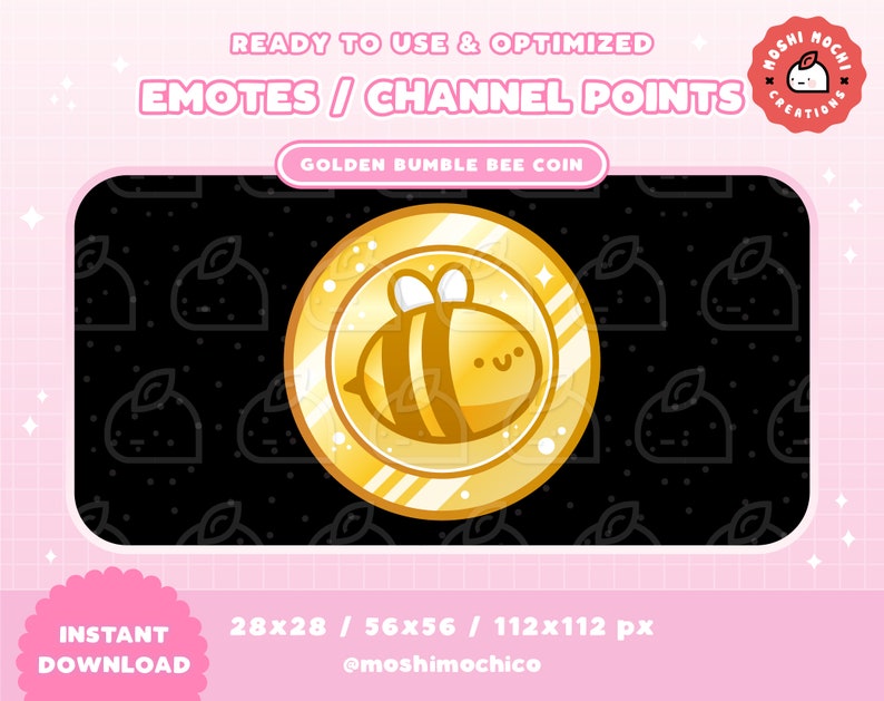 Twitch Bee Channel Point / Emote / Coin / Badges / Kawaii / | Etsy