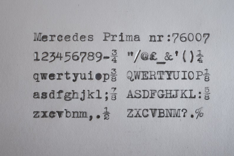 Mercedes Prima -- Rare Portable Typewriter 1936 -- Antique Glossy Black ...