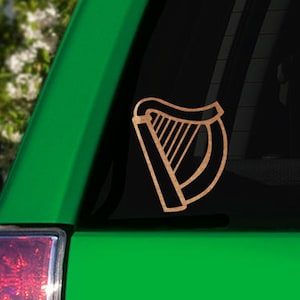 Irish Harp Car Window Decal Car Sticker Vinyl Decal Window Sticker Car ...