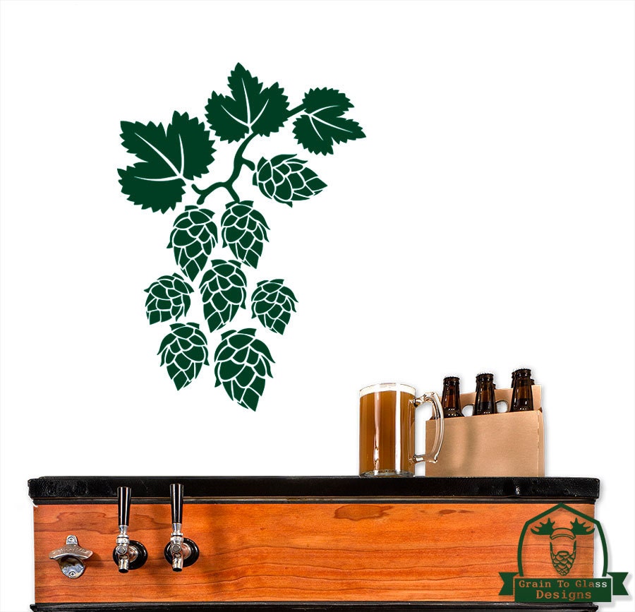 Hops Vine Wall Decor Decal Wall Decal Wall Mural Sticker Vinyl - Etsy