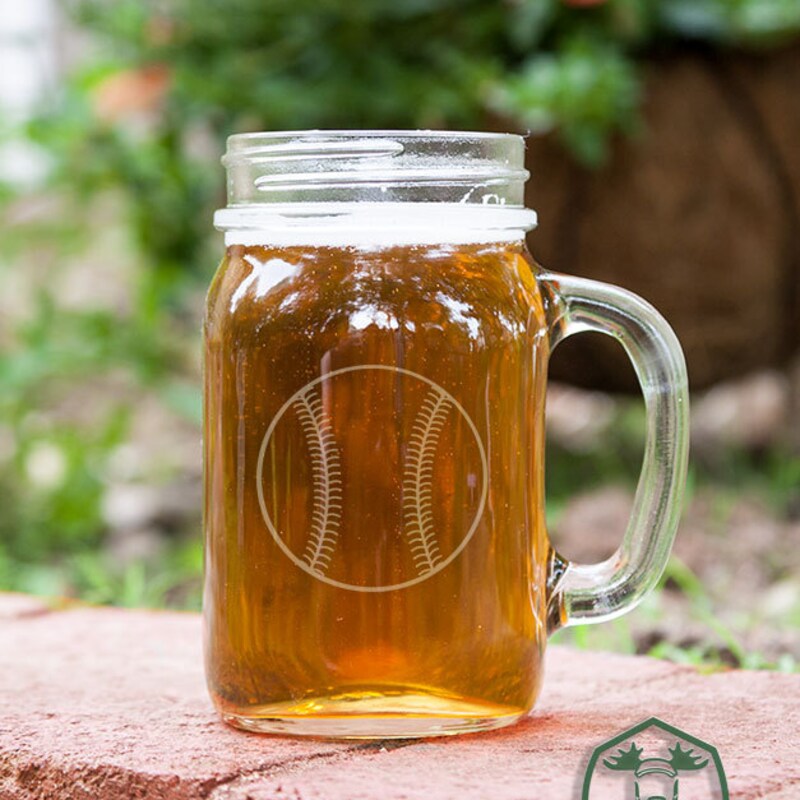 Baseball Mason Jar - Etsy