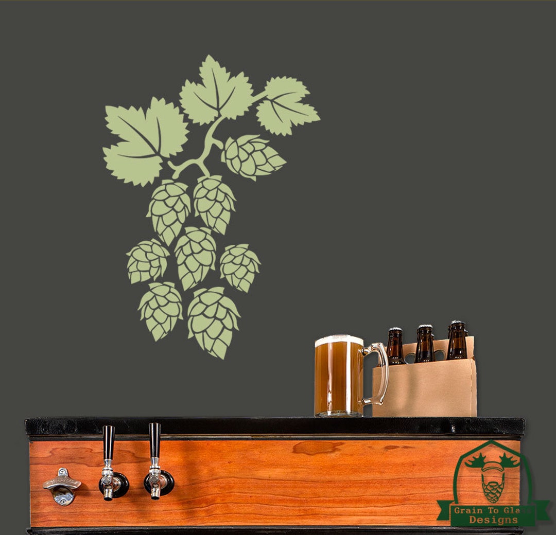 Hops Vine Wall Decor Decal Wall Decal Wall Mural Sticker Vinyl Wall Art ...
