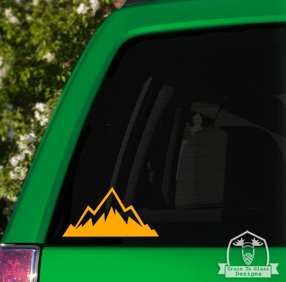 Jagged Mountain Range Car Window Decal Car Sticker Vinyl Decal | Etsy