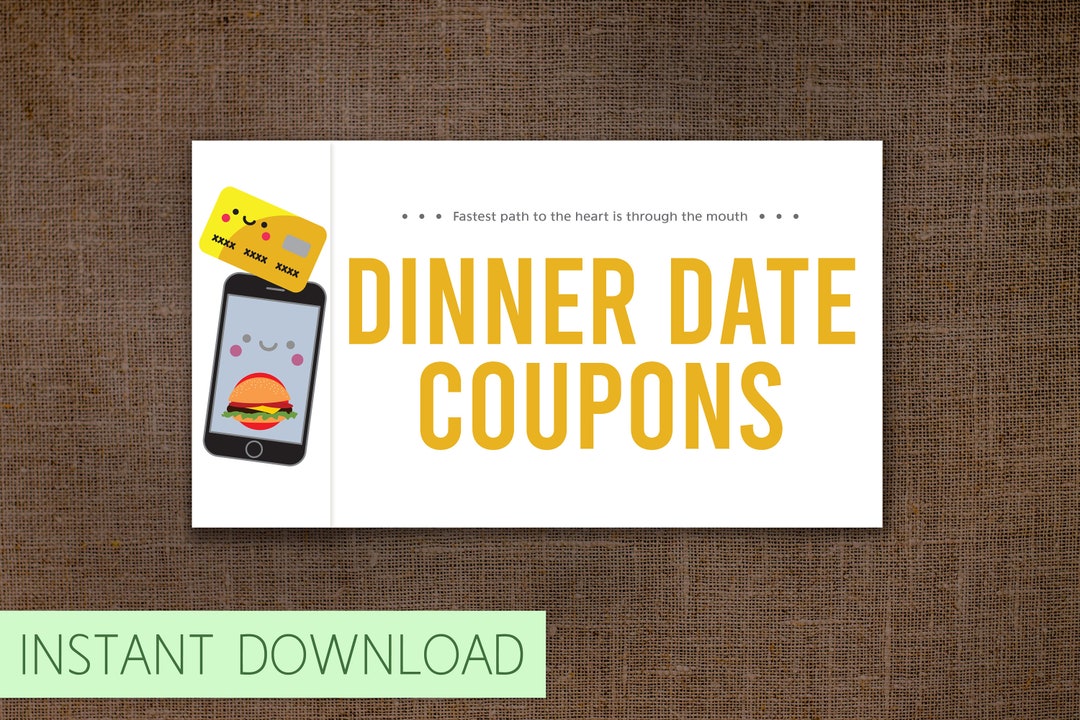 Couples Gift. Date Coupons. Printable Romantic Coupons -INSTANT ...