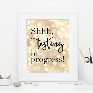 Printable Quiet Classroom Sign for Teacher Shhh Testing in Progress ...