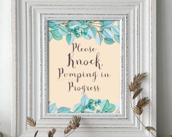 Pumping in Progress Door Sign - Etsy