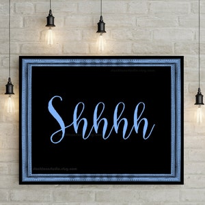 Printable Quiet Please Sign for Library, Shhh Do Not Disturb Bedroom ...