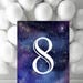 Printable Number 8 Years Old Sign Space 8th Birthday Party | Etsy