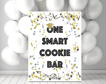 One Smart Cookie Printable Confetti Party Decorations | Etsy