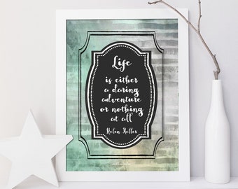 Sunflower Helen Keller Printable Inspirational Quote Art | Etsy