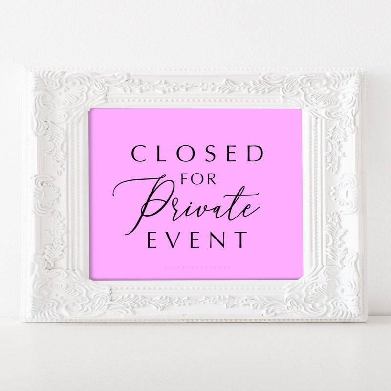 Closed Event Sign - Etsy