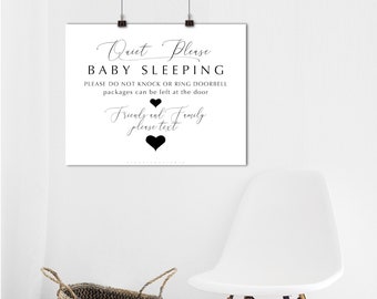 Do Not Ring Doorbell Sign Printable - Etsy