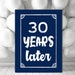 Printable Party Decorations Blue 30 Years Later Class Reunion Sign ...