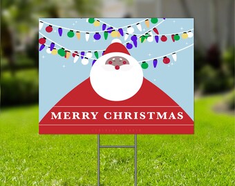 Santa Yard Sign - Etsy