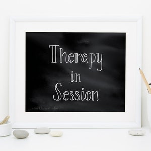 Therapy in Session Office Door Sign, DIY Counseling Download Wall Art ...