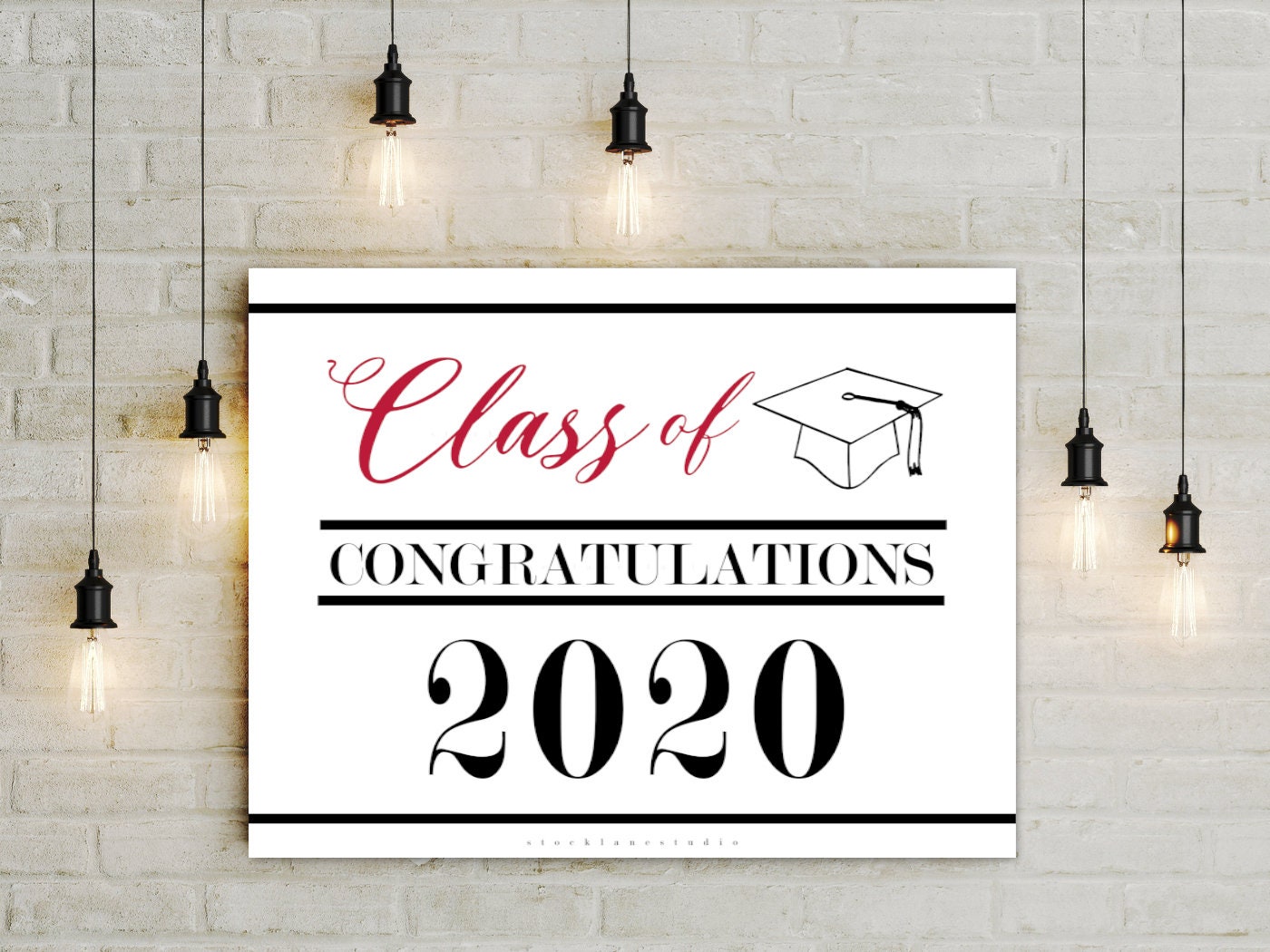 Personalized Printable High School Graduation Poster Congratulations ...