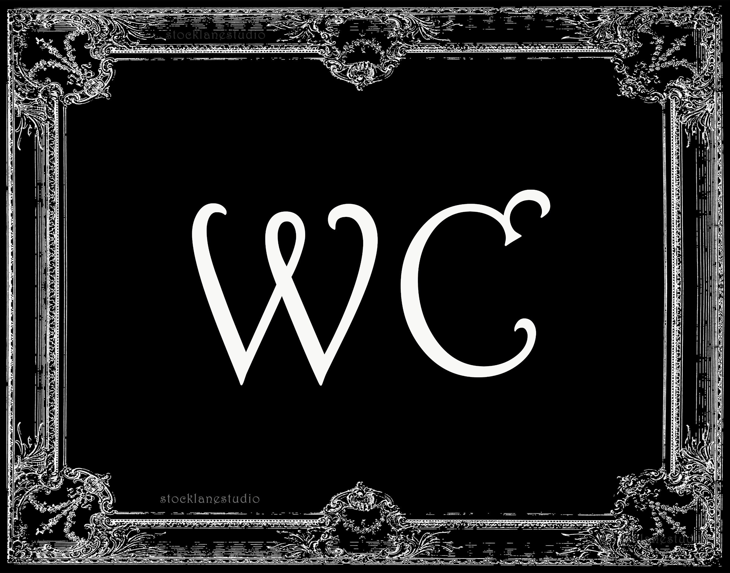 Printable Bathroom Art WC Printable Restroom Sign Digital - Etsy UK