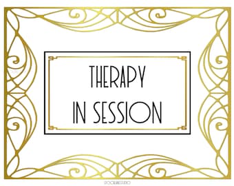 Therapy in Session Sign - Etsy