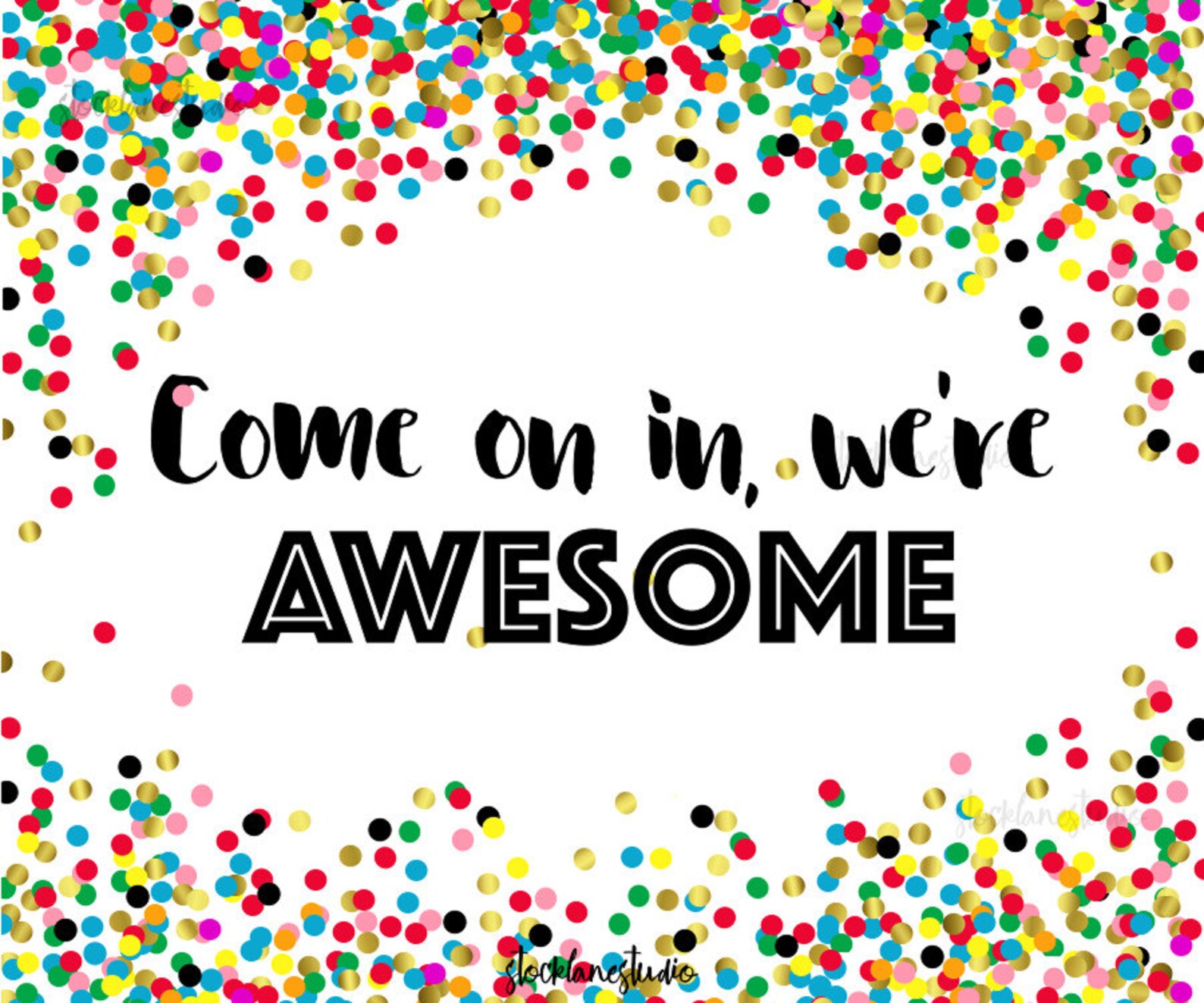 Printable Congratulations Poster With Confetti Background - Etsy