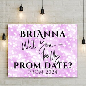 Custom Printable Promposal Sign Will You Be My Prom Date Poster, Prom ...