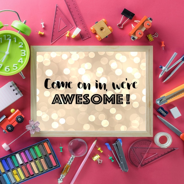 Come in Were Awesome Sign - Etsy