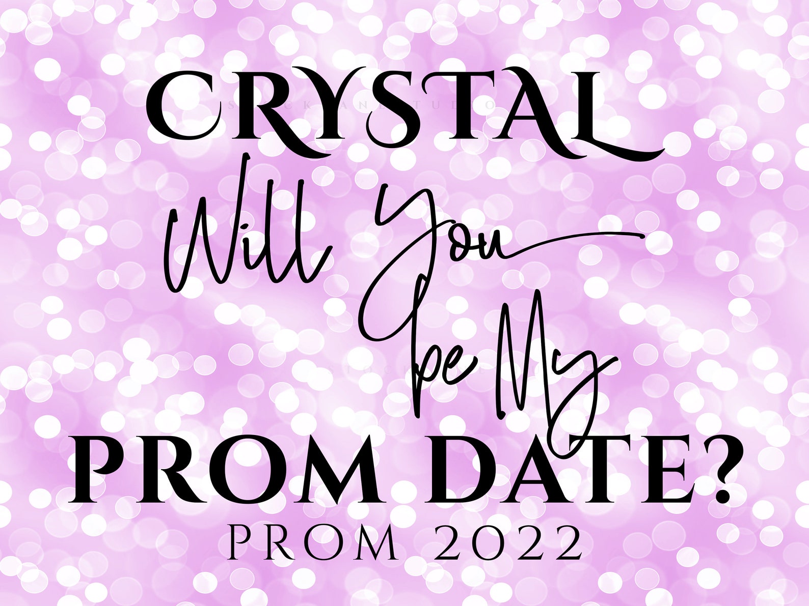 Custom Printable Promposal Sign Will You Be My Prom Date - Etsy Canada