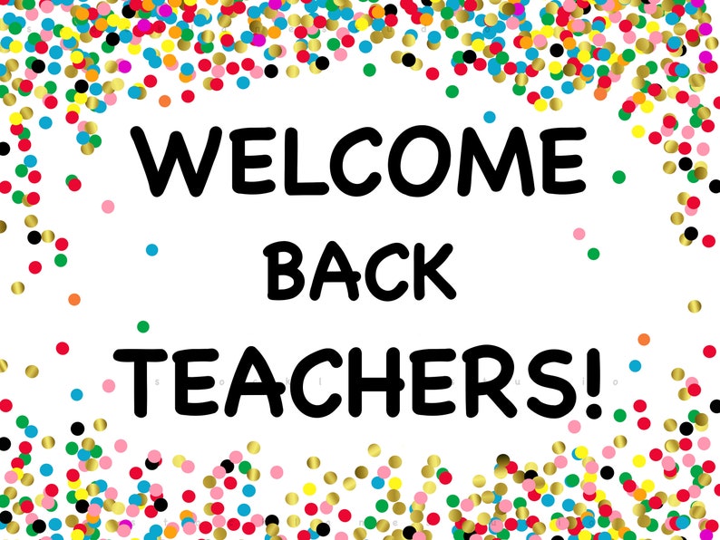 Welcome Back Teachers Printable Back to School Sign With Fun - Etsy