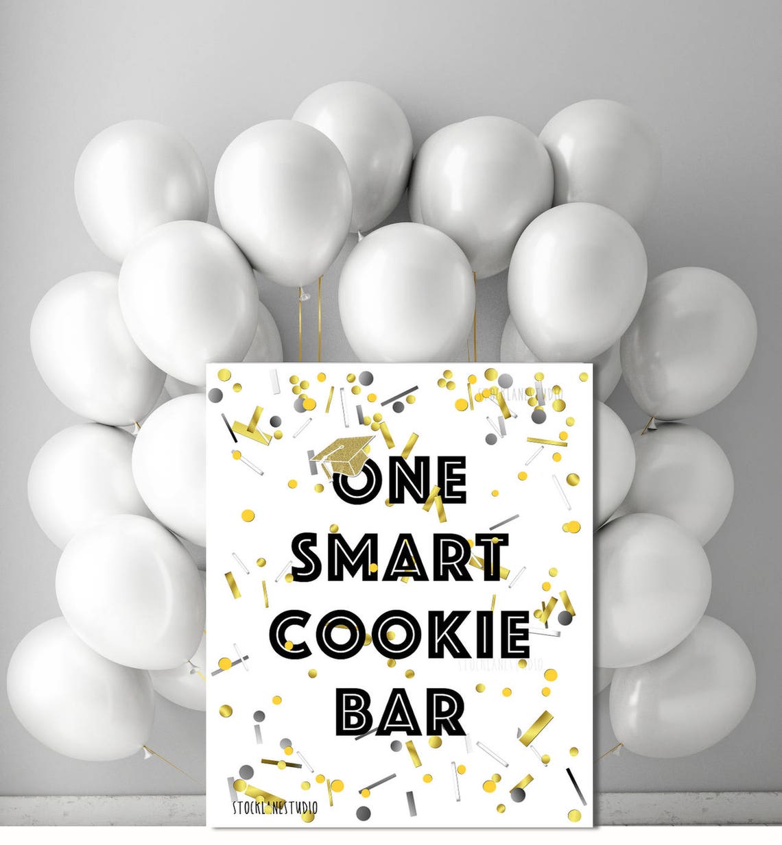 One Smart Cookie Printable Confetti Party Decorations - Etsy