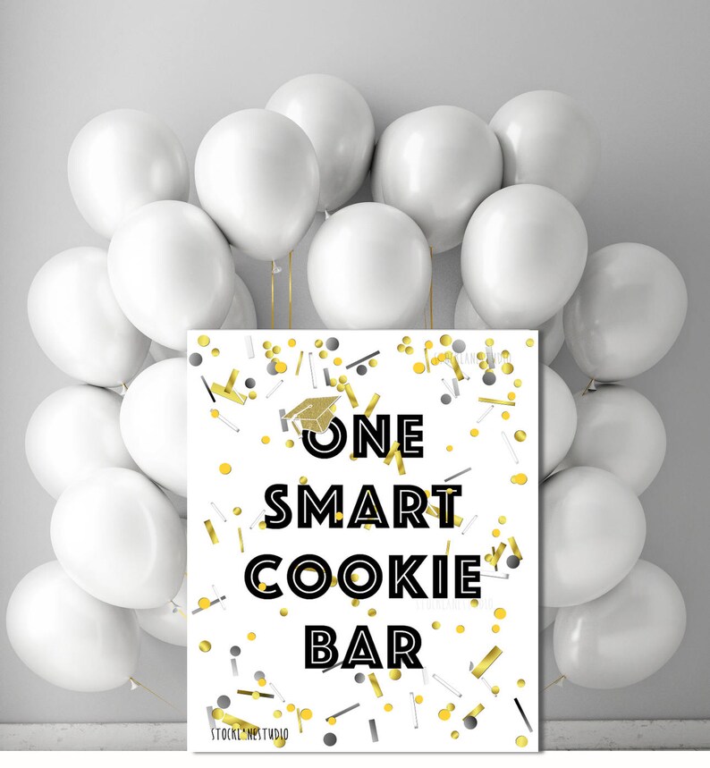 One Smart Cookie Printable Confetti Party Decorations - Etsy