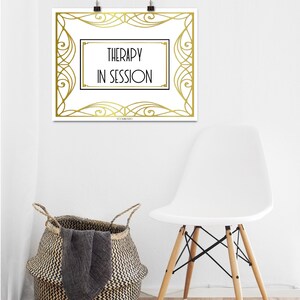 Therapy in Session Office Door Sign, DIY Counseling Download Wall Art ...