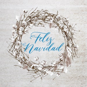 Printable Christmas Wall Art Feliz Navidad Spanish Merry - Etsy