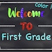 Welcome to First Grade Printable Back to School Sign Diy - Etsy