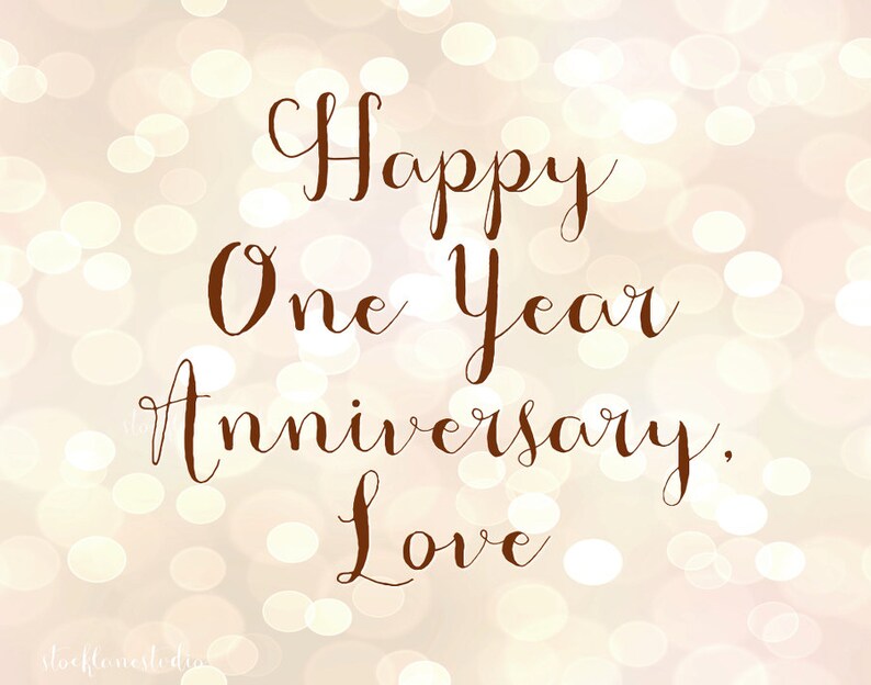 Printable Anniversary decorations Happy One Year Anniversary | Etsy