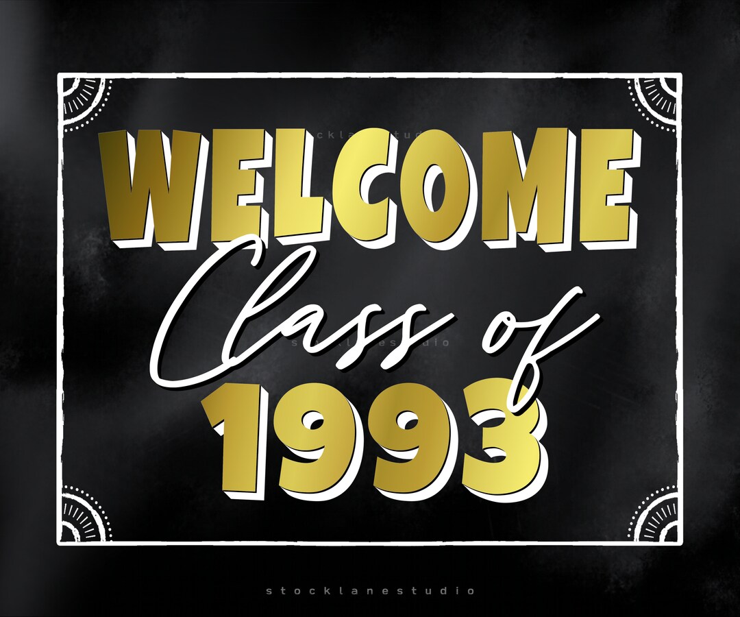 Welcome Class of 1993 Printable High School or College 30 Year - Etsy UK