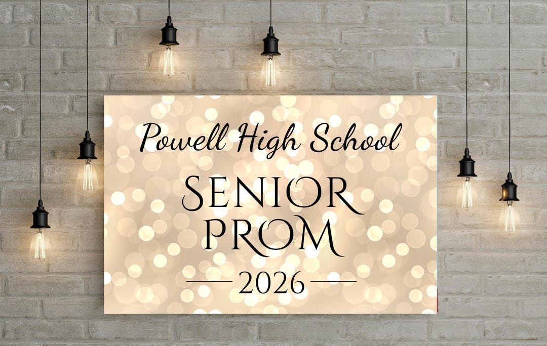 Custom Printable Senior Prom 2026 Banner | Personalized Event Backdrop ...