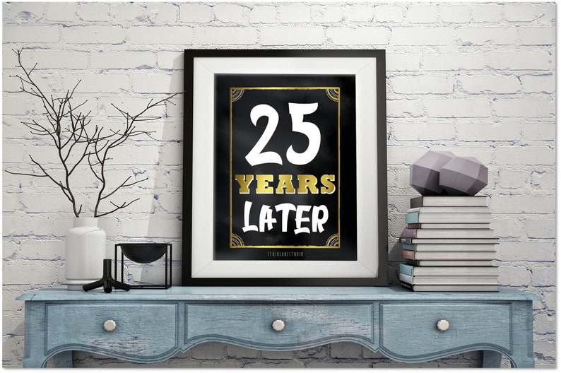 Printable 25th Class Reunion Sign Digital Party Decorations 25 - Etsy
