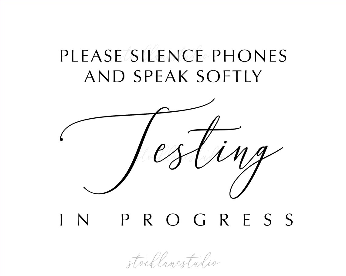 Printable Quiet Sign Please Silence Phones Speak Softly - Etsy