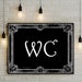 Printable Bathroom Art WC Printable Restroom Sign Digital - Etsy
