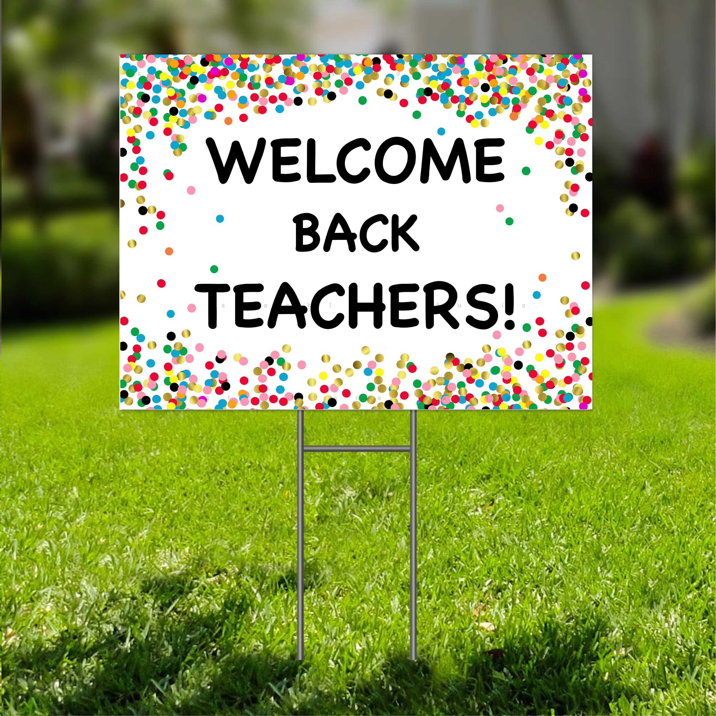Welcome Back Teachers and Staff Printable Back to School Sign - Etsy ...