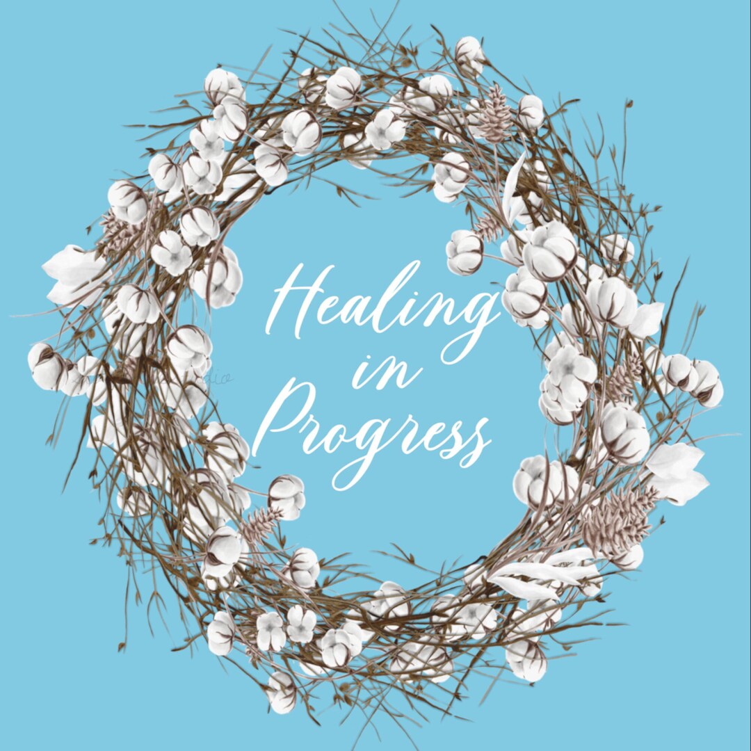 Printable Quiet Please Healing in Progress Blue White Sign Woodland ...