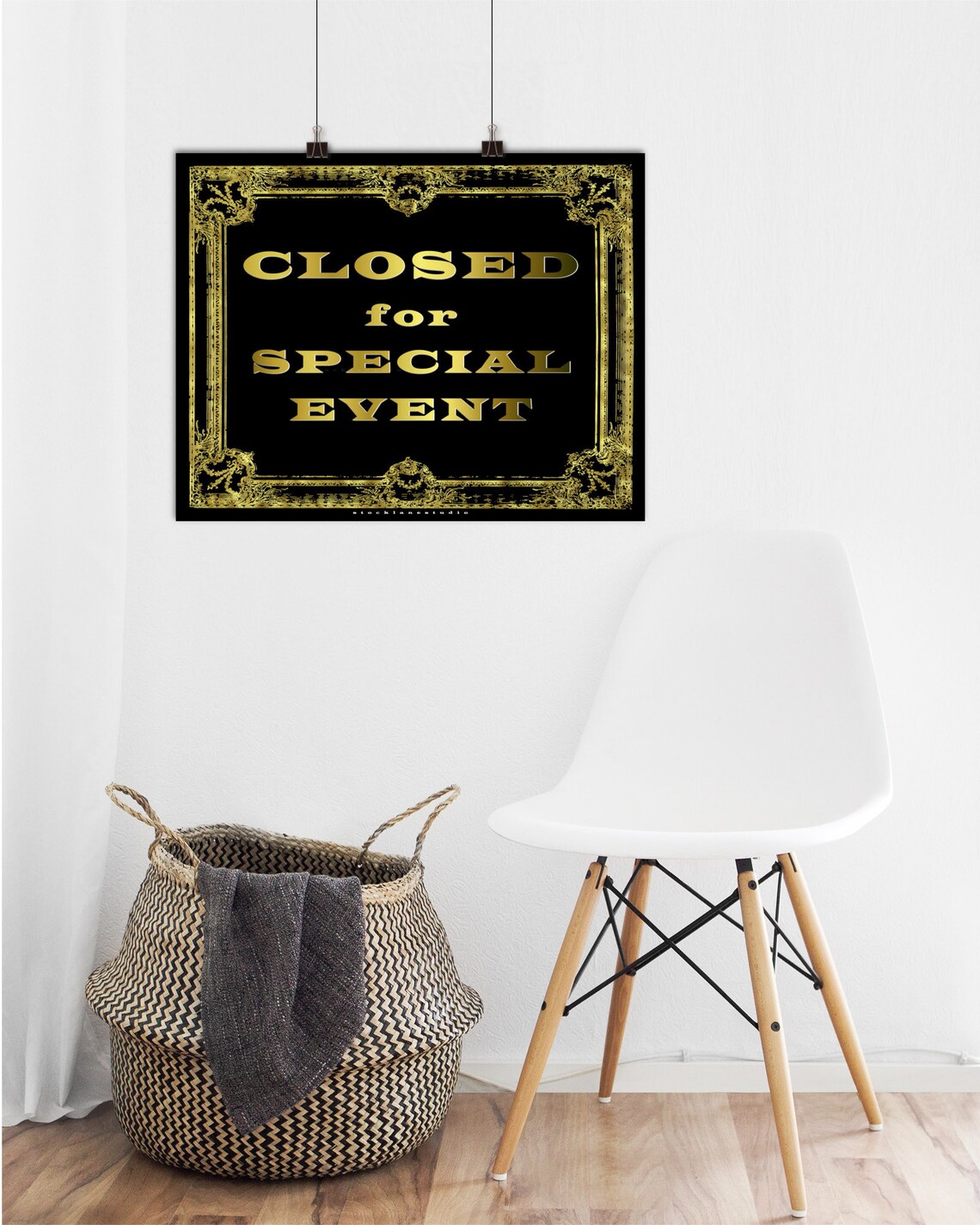 Closed Printable Event Sign Gold Black Closed for Special - Etsy Canada