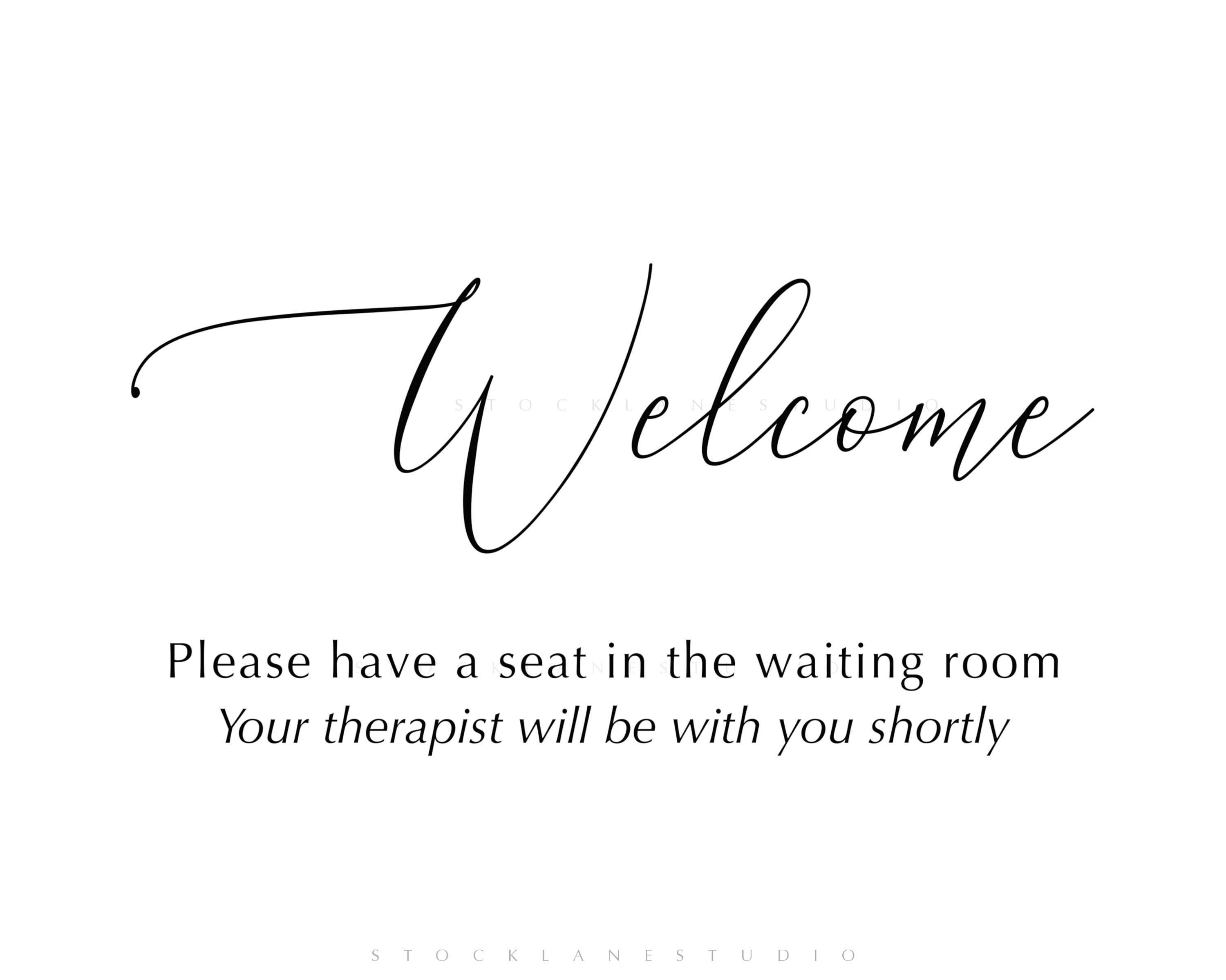 Waiting Room Sign: Reception Desk Decor - Printable Office Art (JPG ...