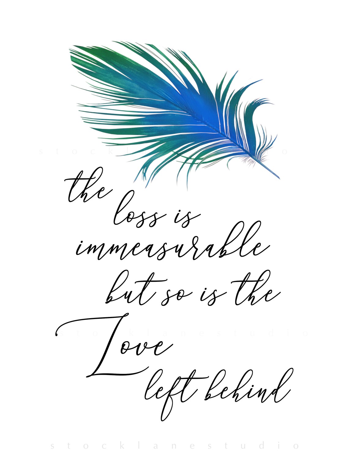 Printable Sympathy Art the Loss is Immeasurable but so is - Etsy