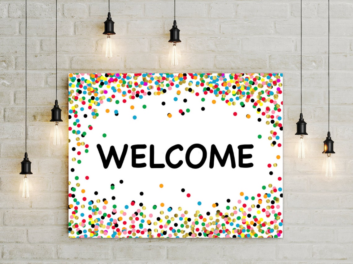 Welcome Back Teachers and Staff Printable Back to School Sign | Etsy